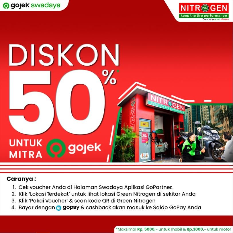 DISKON 50% bagi mitra GOJEK Green Nitrogen - Website resmi Green ...
